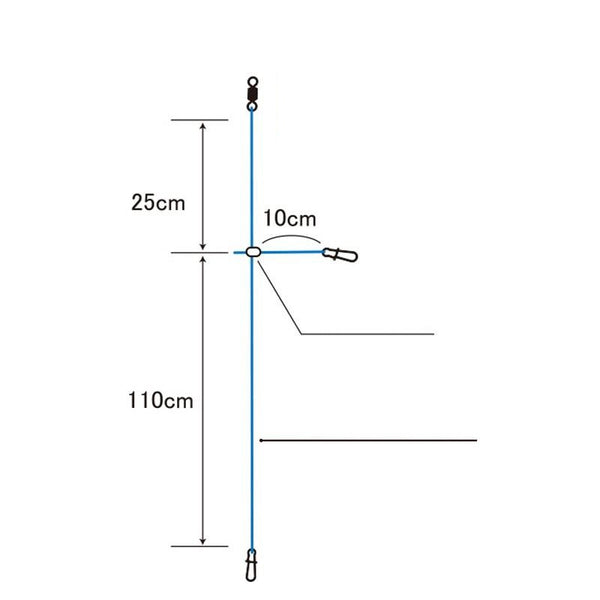 DUEL Squid Jig Leader Rigs Long Type - 2 Sets | Tackle Online Australia