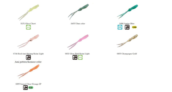 BAIT BREATH Aji-R Mini Aji Soft Plastics - 2" | Tackle Online Australia