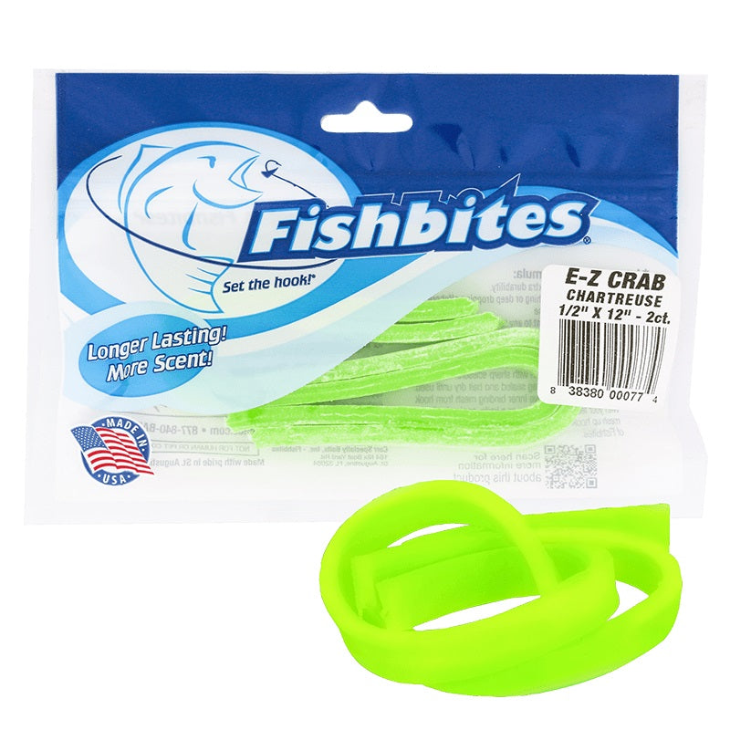 FISHBITES Longer Lasting E-Z Crab - Chartreuse | Tackle Online Australia