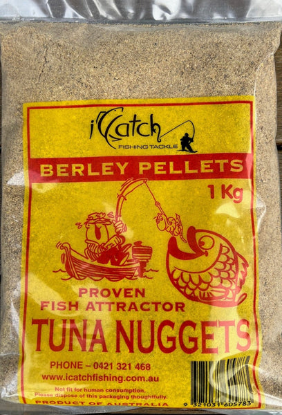 ICATCH Burley Tuna Nugget Crush Burley ISO fishing berley Crush 1kg Bag ...