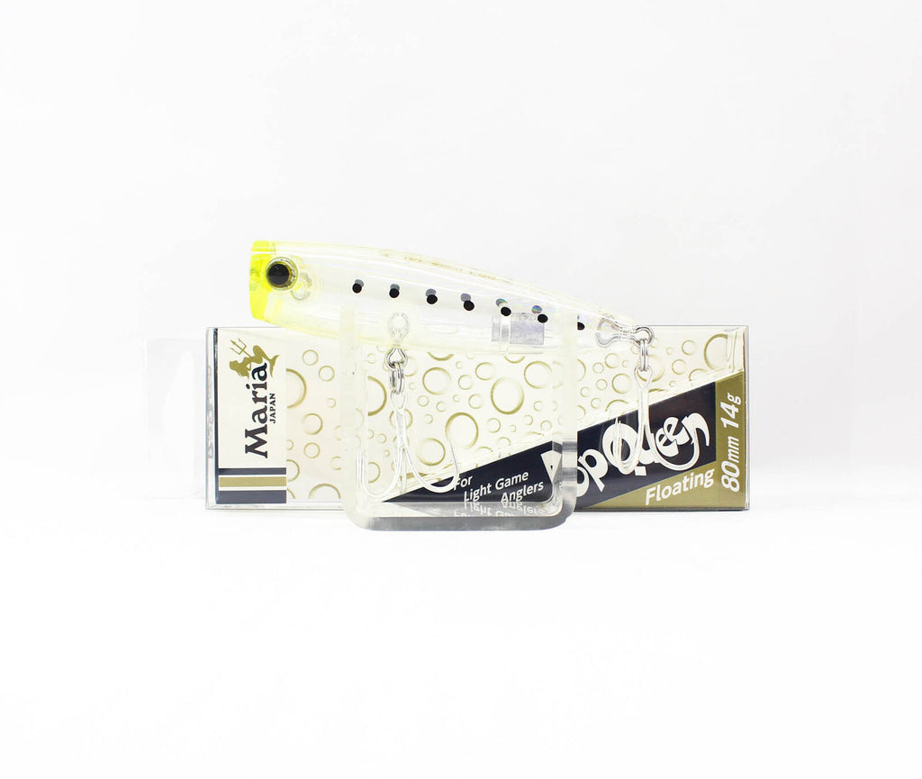 MARIA Pop Queen 80 Topwater Popper - B04C Raw Shirasu | Tackle Online ...