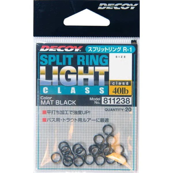 DECOY Light Class Split Rings - Black | Tackle Online Australia