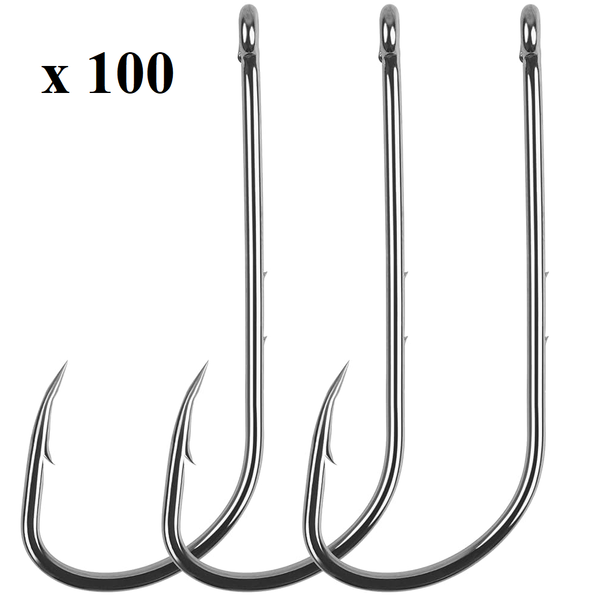 TOA Long Shank Bulk Hooks 4/0 - 100 Pack - Fishing Tackle Online Australia